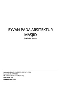 Eyvan pada Arsitektur Masjid - Repository